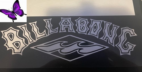 1 X LARGE 28CM WHITE BILLABONG PERMANENT VINYL DECAL CAR SURFBOARD B ...