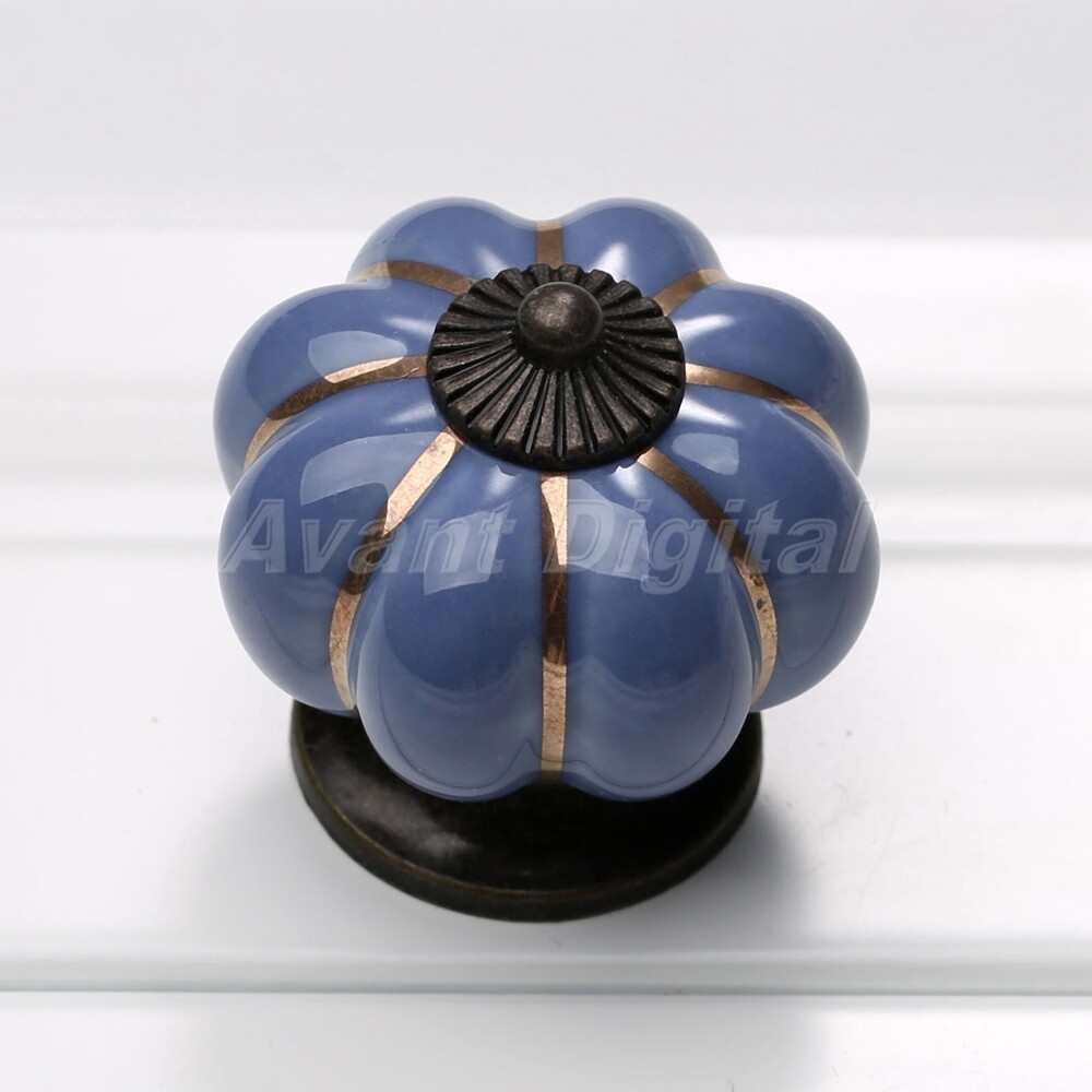 Ceramic Pumpkin Design Handle Pull Knob for Cabinet Dresser Drawer Door ...