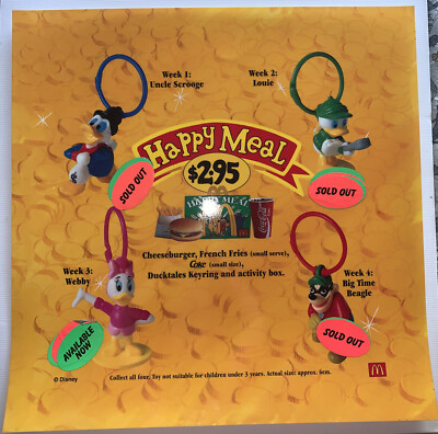 1995 happy meal Ducktales keyrings Poster & toys | eBay Australia