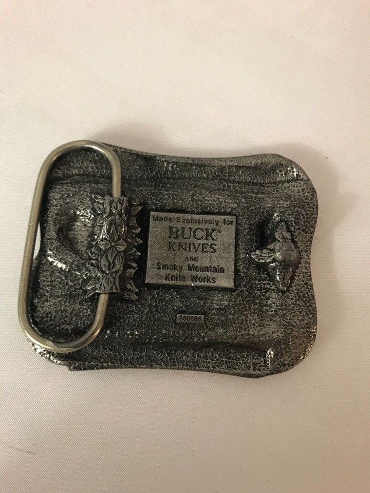 Vintage Buck Knives Belt Buckle Four Generations of Knife Makers Smokey ...