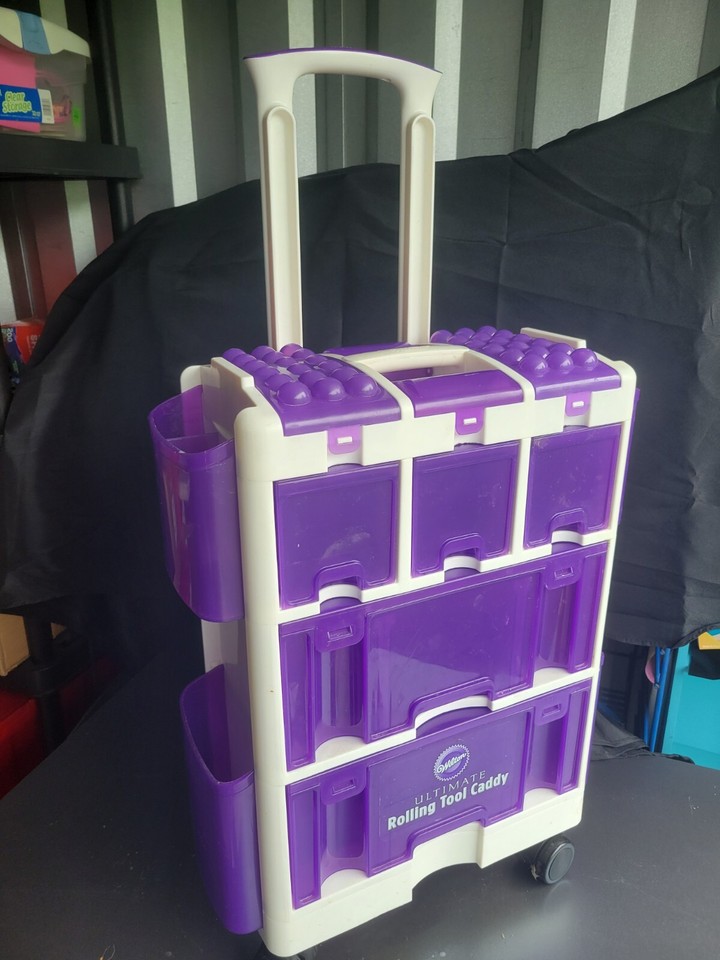 Wilton Ultimate Rolling Tool Caddy Cake Decorating Portable Tool Case w ...