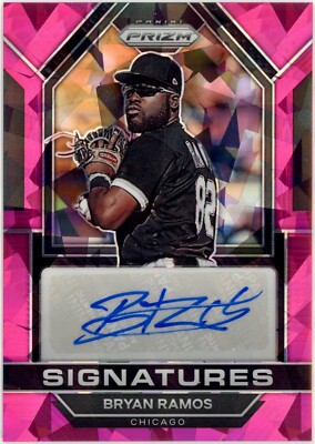 2023 Panini Prizm Baseball Bryan Ramos Signatures SIG-BR Pink Cracked ...