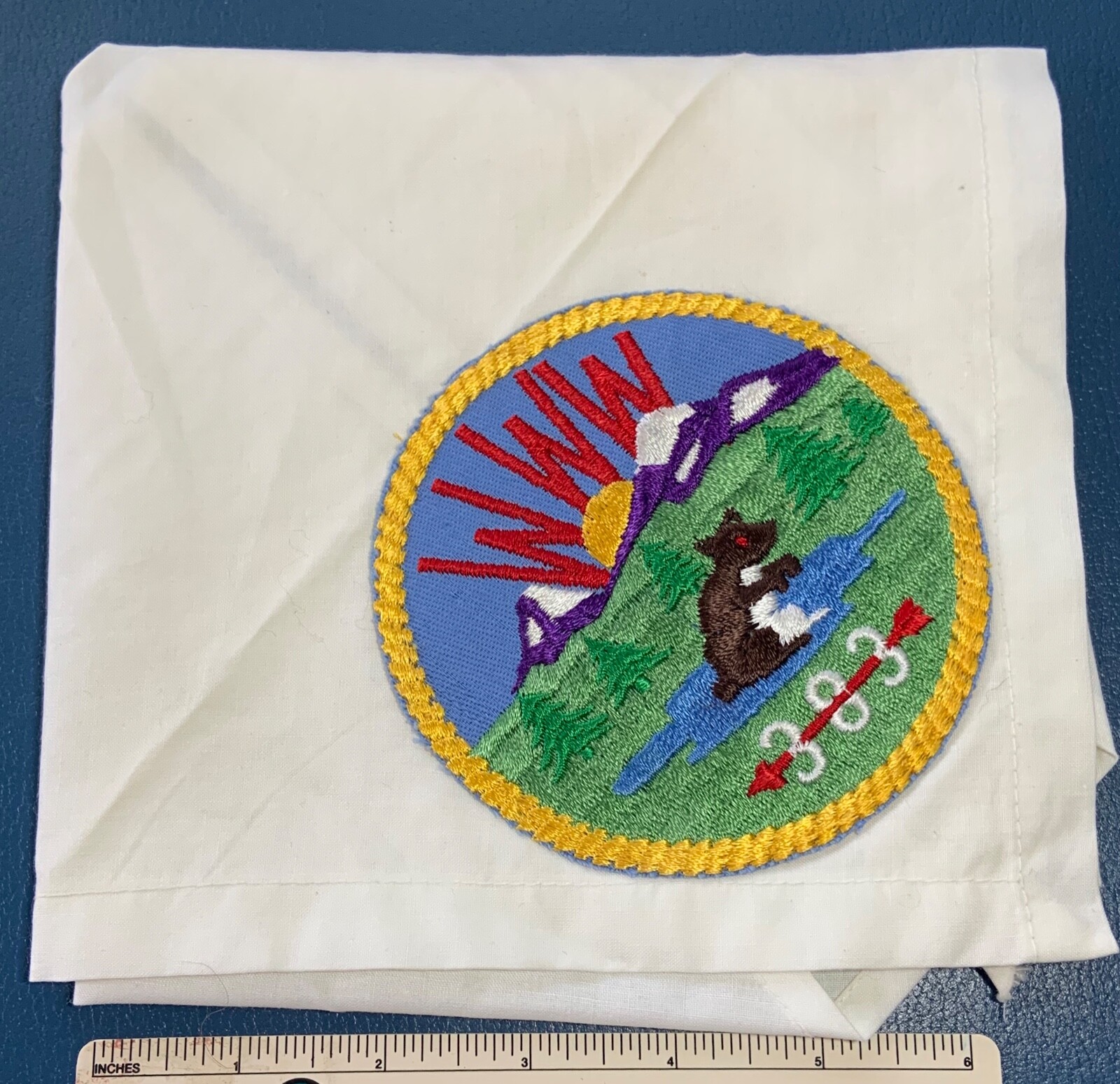 VTG OA TAHOSA Lodge 383 Order of the Arrow NECKERCHIEF Round Patch Boy ...