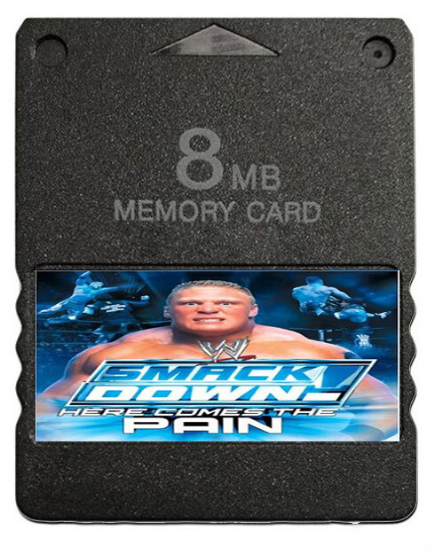 WWE Smackdown Here Comes the Pain PS2 Unlocked 32 CAWs 8MB Memory Card ...