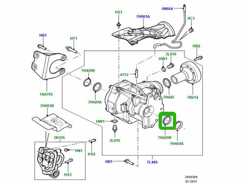 LAND ROVER FRONT DRIVESHAFT SEAL LR2 RANGE ROVER EVOQUE DISCOVERY SPORT ...