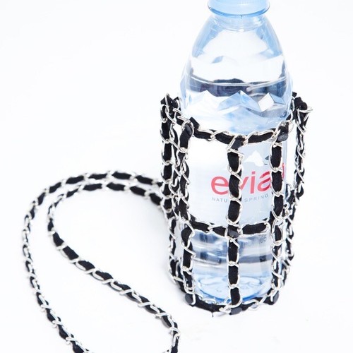 Chain Water Bottle Holder, Crocheted Bottle Holder, Water Bottle Sling ...