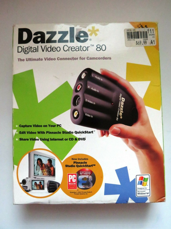 DAZZLE Digital Video Creator 80 DVC-80 with Software For Microsoft ...