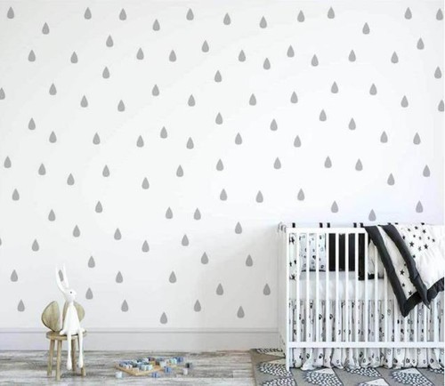 3D Gray Raindrops G2384 Wallpaper Wall Murals Removable Self-adhesive ...