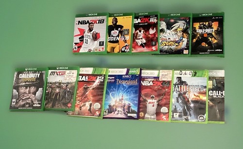 🎮30 Empty Xbox One + Xbox 360 Video Game Cases With Cover Art On All ...