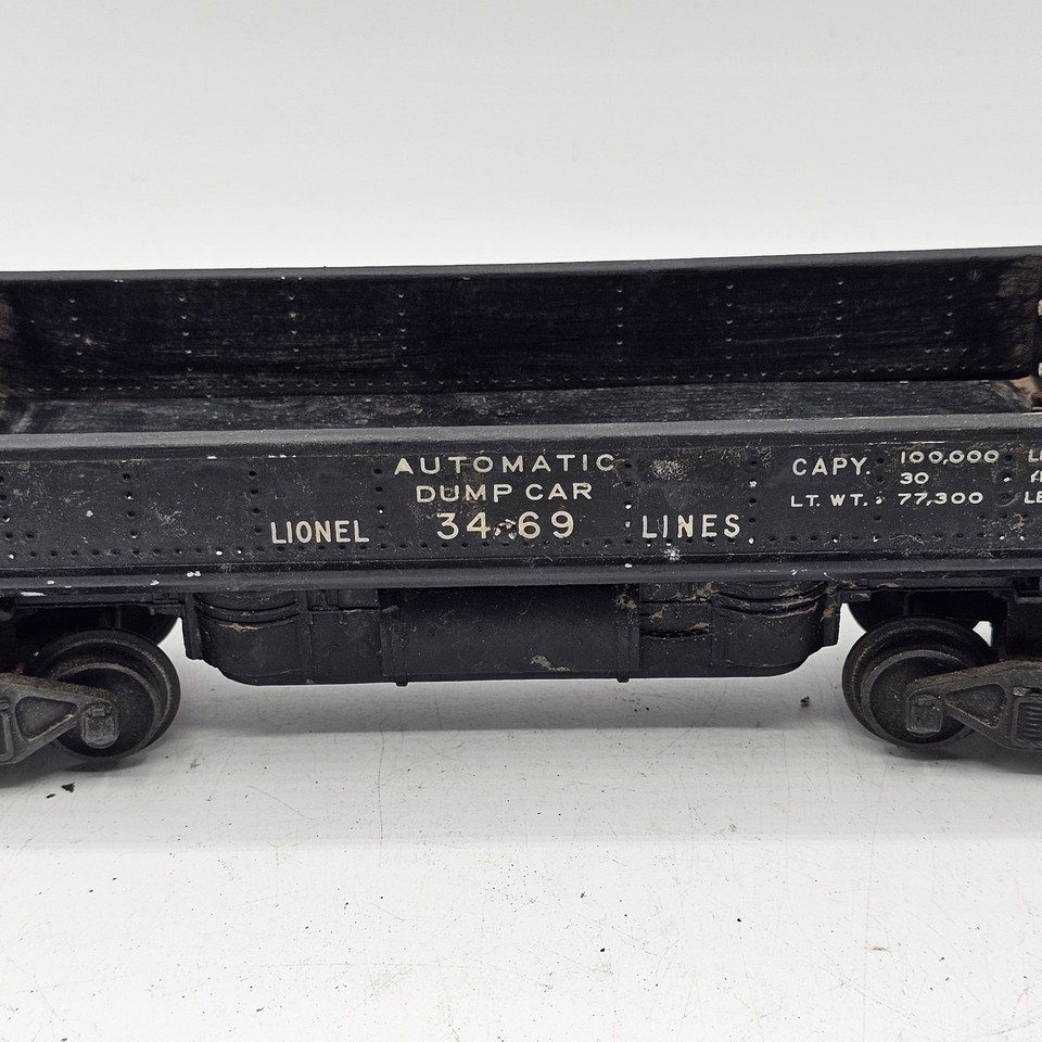 LIONEL #3469 AUTOMATIC COAL DUMP CAR - BLACK 1949-'55 DIE CAST/ALUMINUM ...