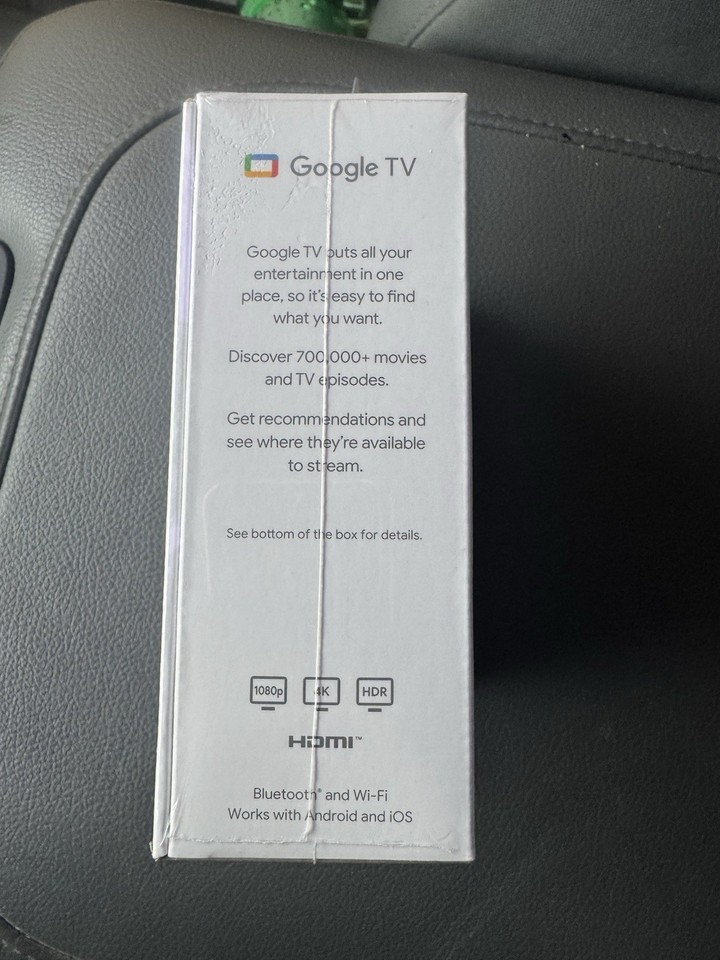 Google Chromecast with Google TV Streaming Media Player 4K HDR New ...
