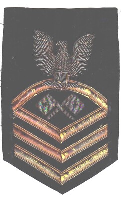 1960's Gold Bullion Chief Petty Officer Signalman rate patch, no glow ...