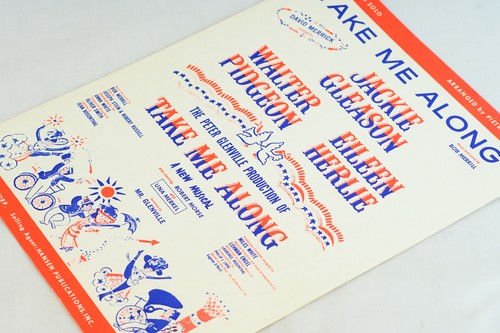 1959 Musical Take Me Along Jackie Gleason Vintage Sheet Music | eBay