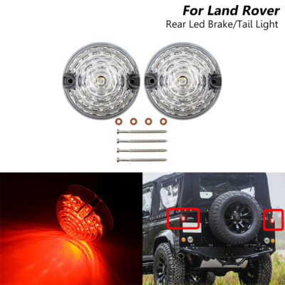 2x Led Red Rear Brake Stop Tail Lights 73mm For Land Rover Defender 90 ...
