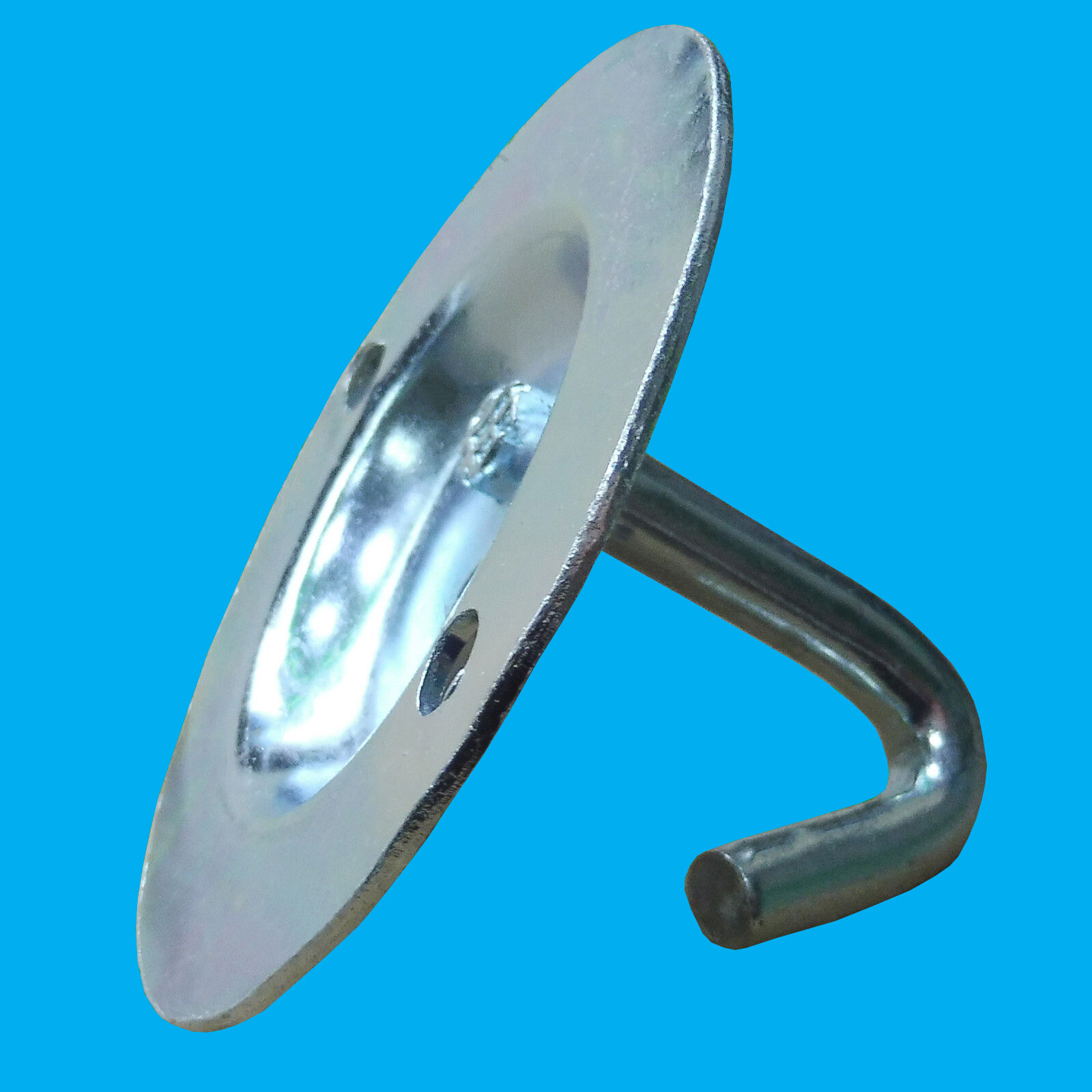 2x Galvanised Steel Ceiling Circular Conduit Hook Plate Industrial ...