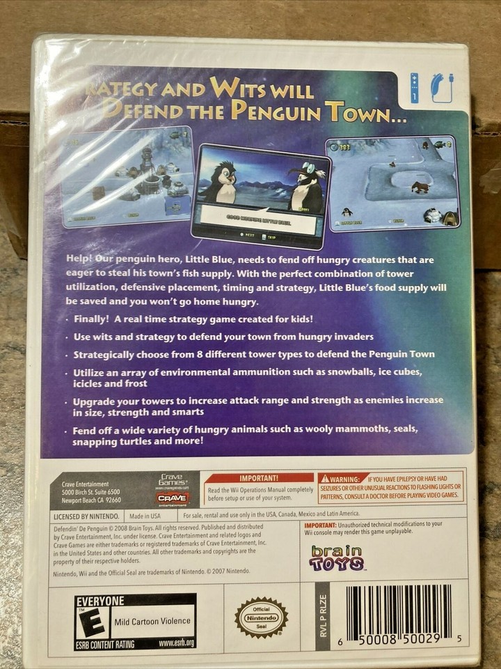 Defendin' De Penguin (Nintendo Wii, 2008) *NEW SEALED* 650008500295| eBay