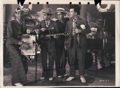 8x10 Autographed Photo Hoosier Hot Shots & Smiley Burnett In Old ...