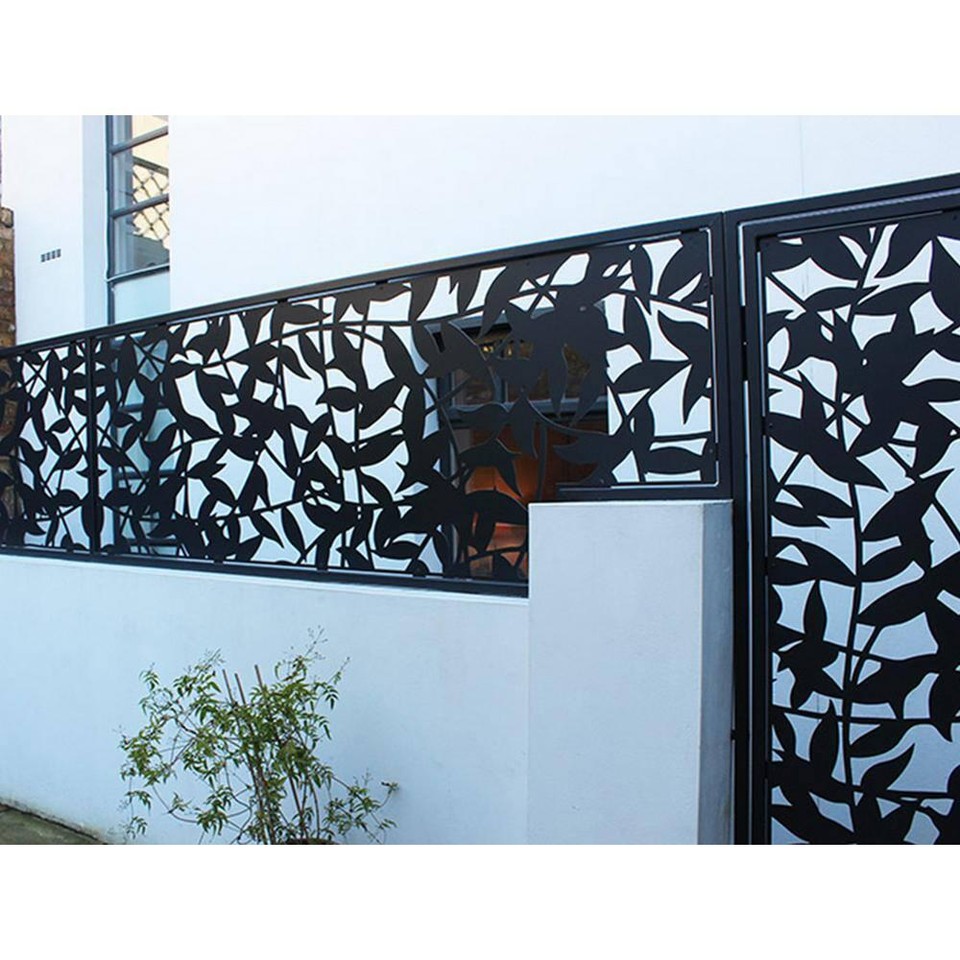 Ejoy Privacy Fence Screen 24"x48" Metal Laser-Cut Design Abstract ...