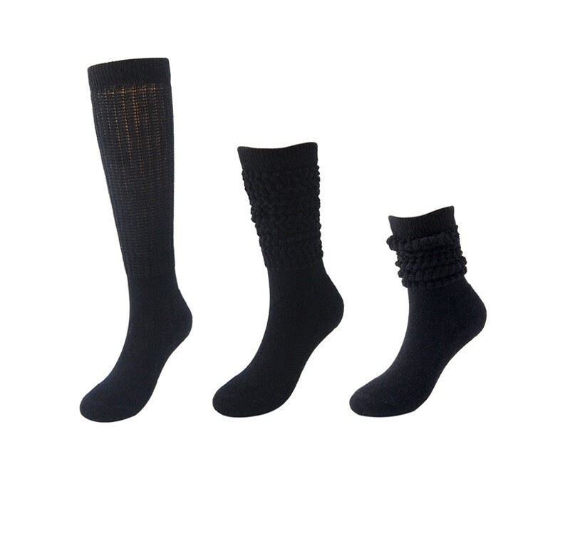 Slouch Socks Men Women Cotton Scrunch Knee High Extra Long Heavy Socks ...
