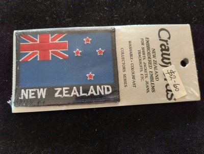 Vintage Patch Badge New Zealand Flag Woven Embroidered New in Package ...