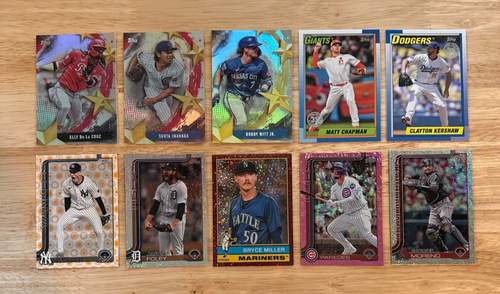 2025 Topps Baseball MLB 10 Card Lot - Inserts, Refractors, and ...