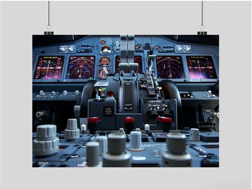BOEING 737 COCKPIT POSTER AEROPLANE JET PLANE CONTROLS A3 A4 SIZE | eBay