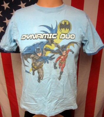 BATMAN & ROBIN Dynamic Duo youth XL Red Robin tee DC Comics T shirt ...