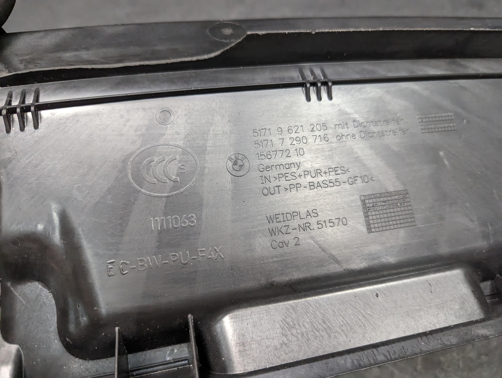 Engine Bay Rear Section Upper Bulkhead 2022 BMW X1 51717290716 2016 ...