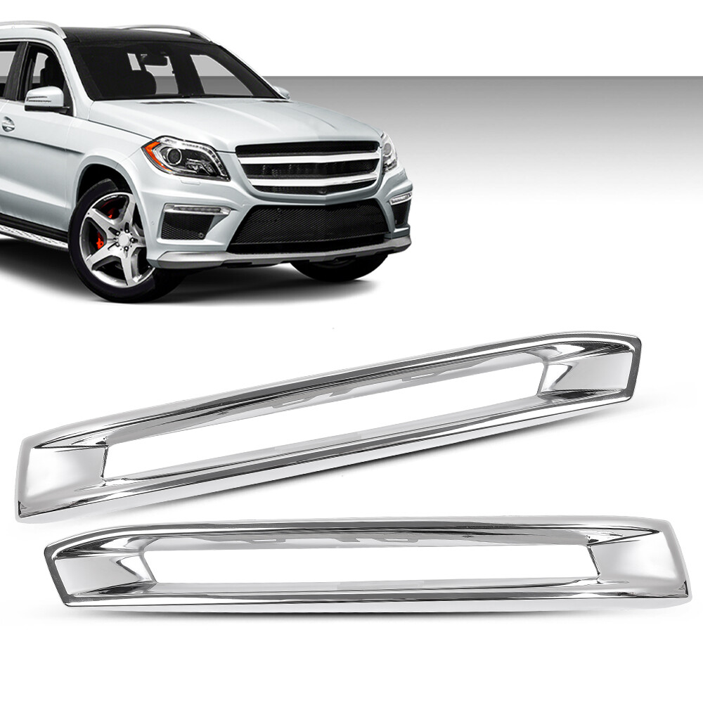 Fog Light Cover Chrome Trim Fit For 2013-2016 Benz X166 GL500 GL550 ...