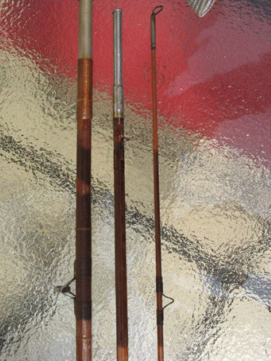 VINTAGE HORROCKS-IBBOTSON - (3) PC. BAMBOO FLY ROD & SOUTH BEND CANVAS ...