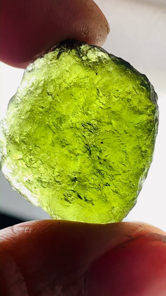 TOP Moldavite 31CT Impact meteorite Moldavite Crystal from Czech&coa ...