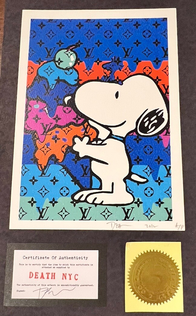 RARE! EARLY ARTIST PROOF DEATH NYC 2012 SIGNED! Snoopy LV Ice Cream ...