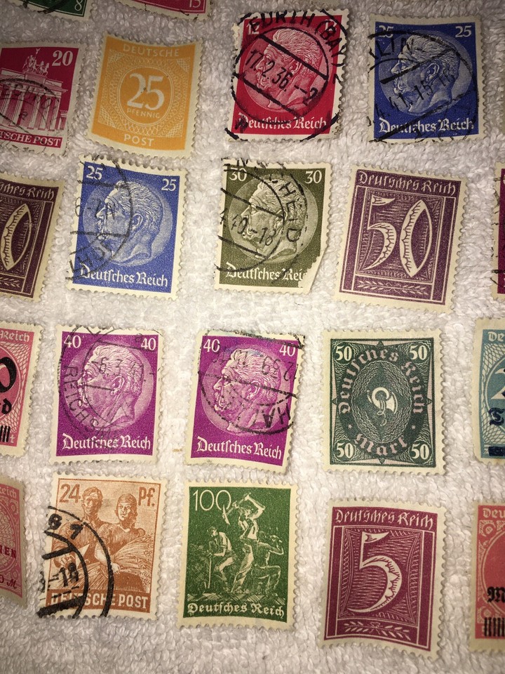 GERMANY DEUTSCHES REICH 1920’s 1930’s Marx Hitler Stamp Lot vtg Junk ...