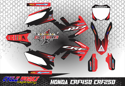 MX Graphics Kit for HONDA CRF 450 2009-2012 CRF 250 2010-2013 decal Kit ...