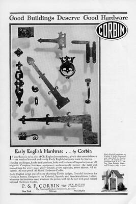 1928 Corbin Door Hardware Old Vintage Ad, Original Magazine Page. Wall ...