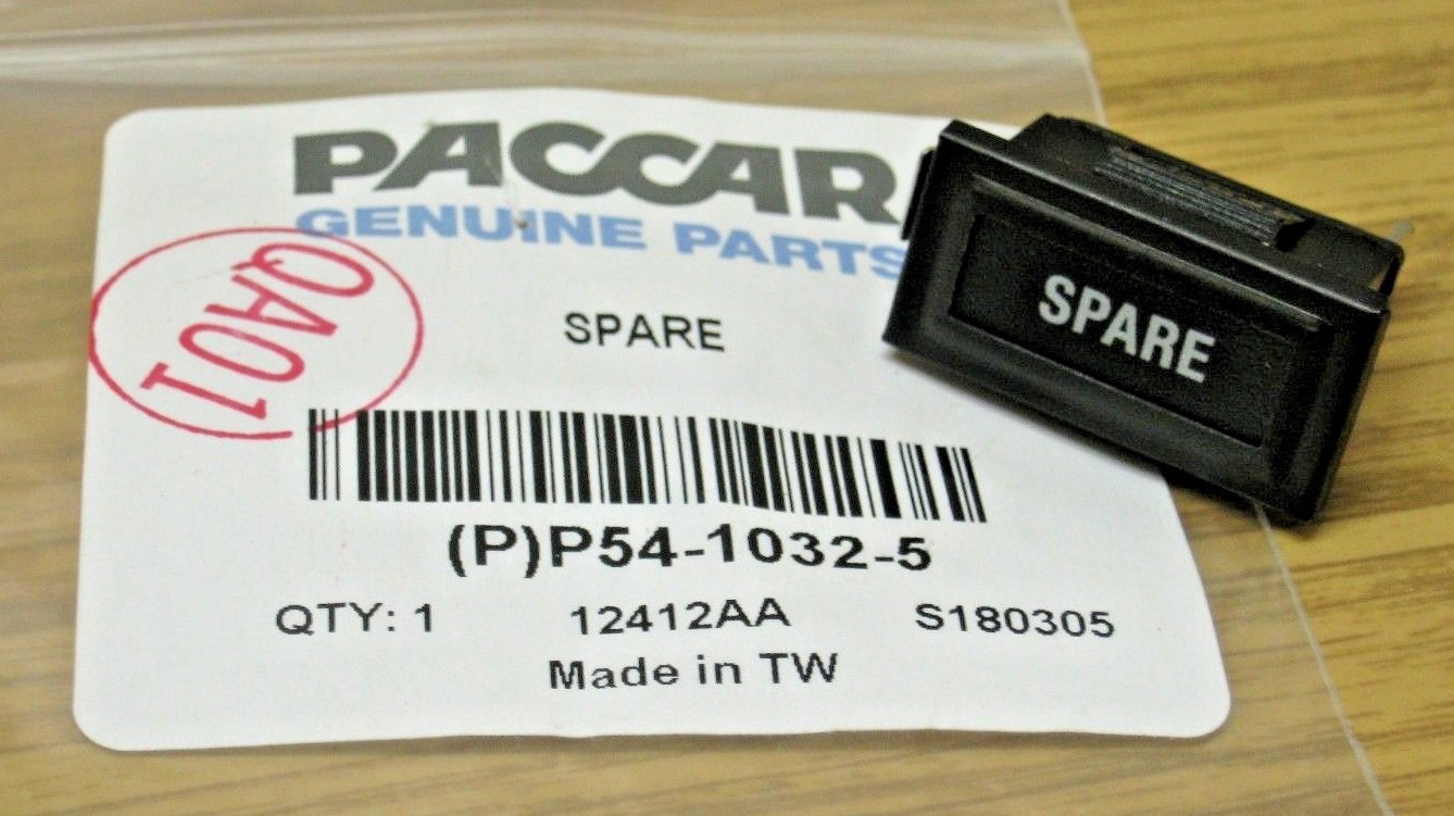 ~NEW PACCAR KENWORTH "SPARE" DASH INSERT INDICATOR LAMP ID~ P54-1032-5 ...
