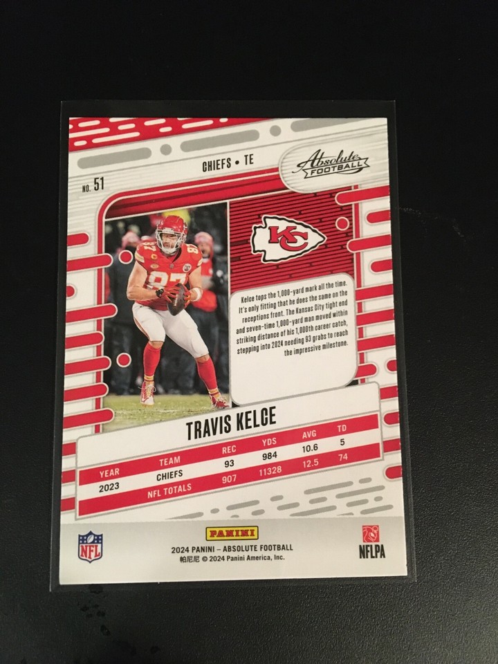 2024 PANINI ABSOLUTE 51 TRAVIS KELCE CHIEFS PURPLE PARALLEL | eBay