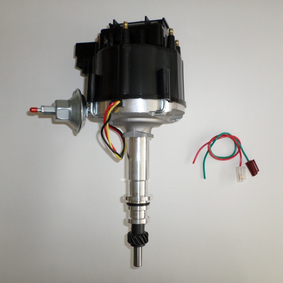 FORD Inline 6 cylinder 64-83 170 200 250 HEI Distributor + BLACK Plug ...
