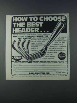 1981 Paul Dunstall Exhaust Systems Ad - How to Choose | eBay
