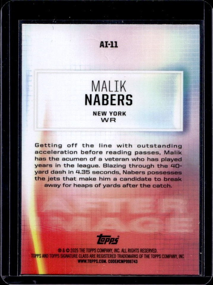 2024 Topps Signature Class Malik Nabers After Image RC Rookie #AI-11 ...