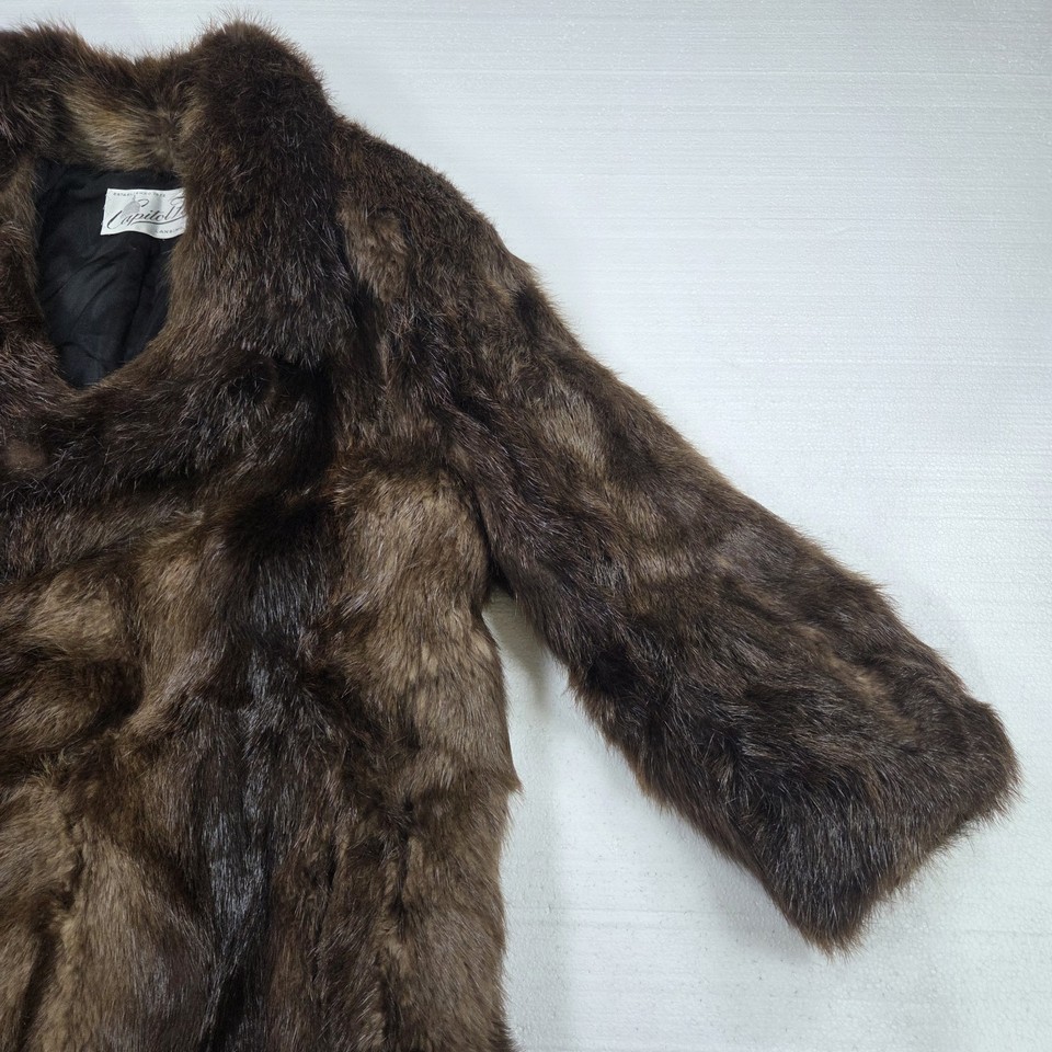 Vintage Men’s Large Brown Mink Fur Overcoat DASCO Hook Closures Luxury ...