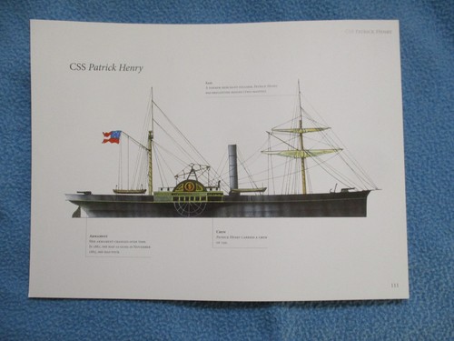Civil War Confederate Warship Print - CSS PATRICK HENRY - I COMBINE ...