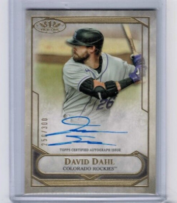 2021 Topps Tier One David Dahl Tier One Talent Auto #'ed 250/300 | eBay