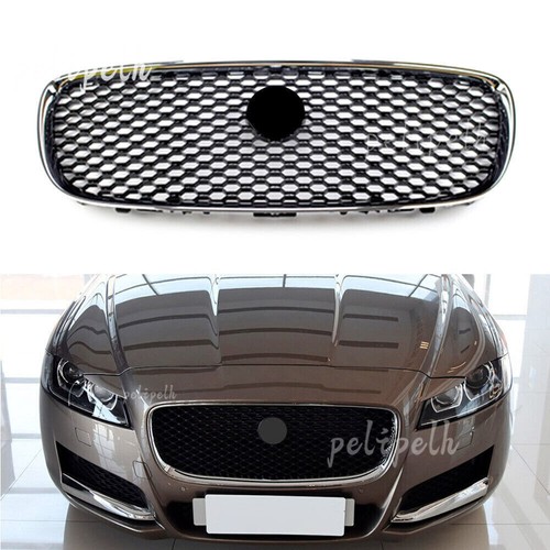 Upper Grill Front Mesh Grille For Jaguar XF XFR 2016-2020 Chrome ...