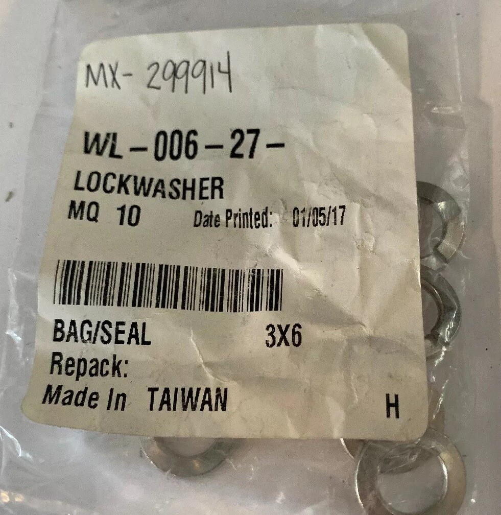 Lot of 10 757200201 ITT Cannon 1/4-40 Key Lock Washer D-Style Keyway ...