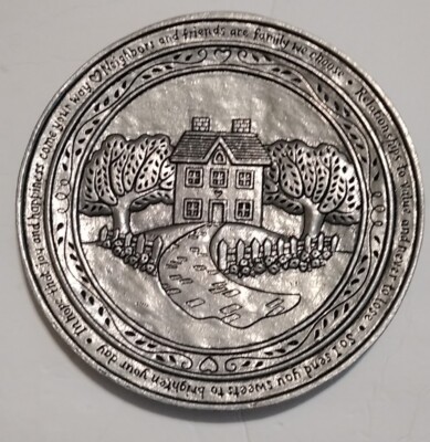 CARSON Statesmetal Circular Plate Platter - Friends & Family Quotes | eBay