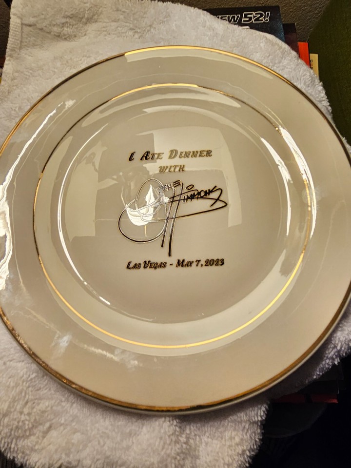KISS GENE SIMMONS DEMON Las Vegas Experience VOODOO STEAKHOUSE PLATE ...