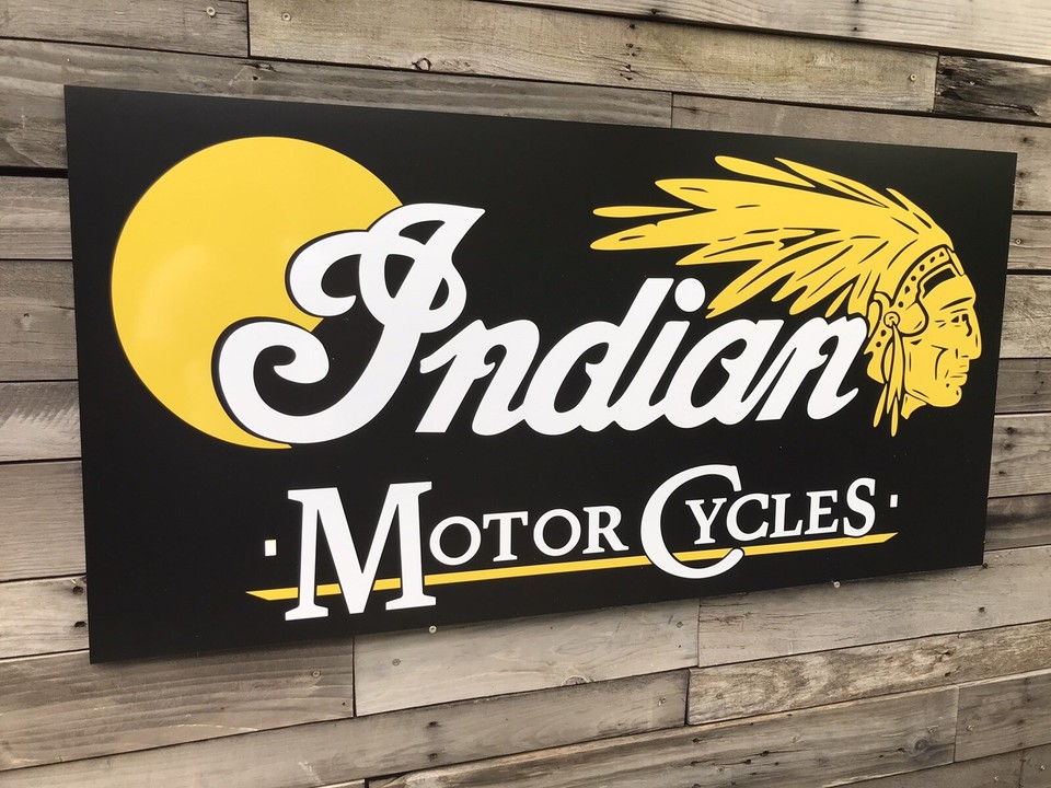 Antique Vintage Old Style Indian Motorcycles Sign | eBay