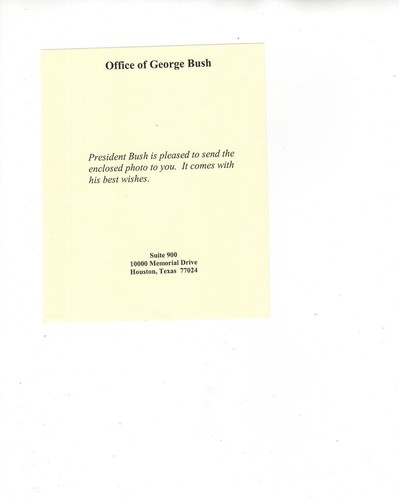 GEORGE BUSH HAND SIGNED 8x10 COLOR PHOTO RARE INCREDIBLE POSE JSA | eBay