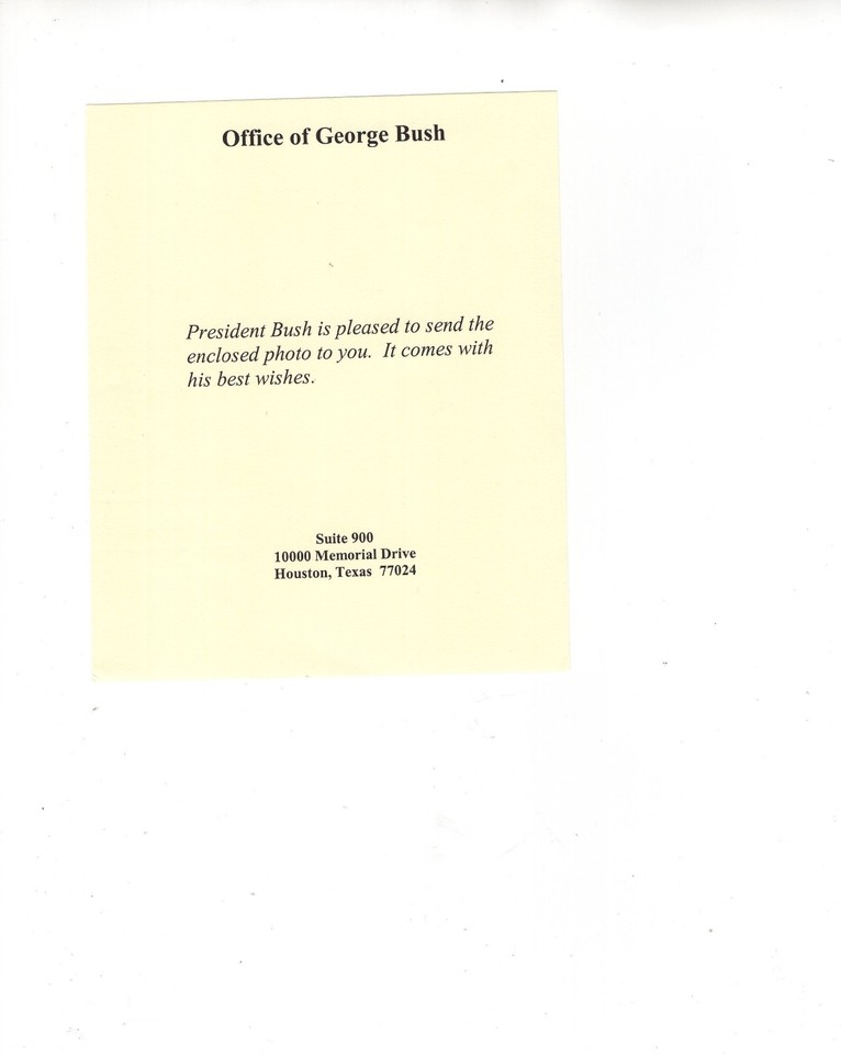 GEORGE BUSH HAND SIGNED 8x10 COLOR PHOTO RARE INCREDIBLE POSE JSA | eBay